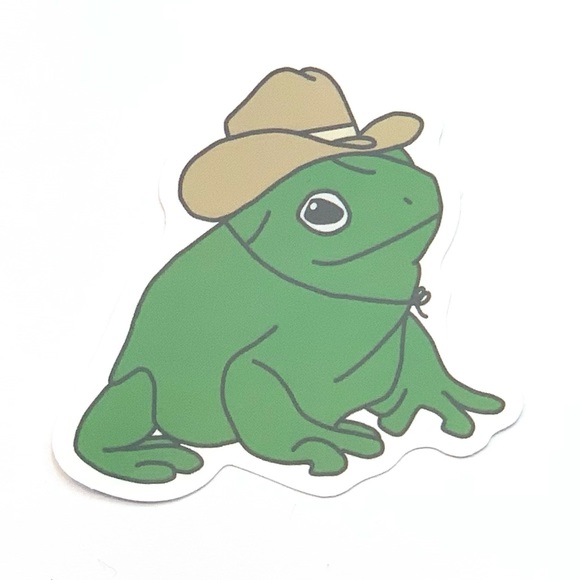 Accessories | Cowboy Frog Vinyl Sticker | Poshmark